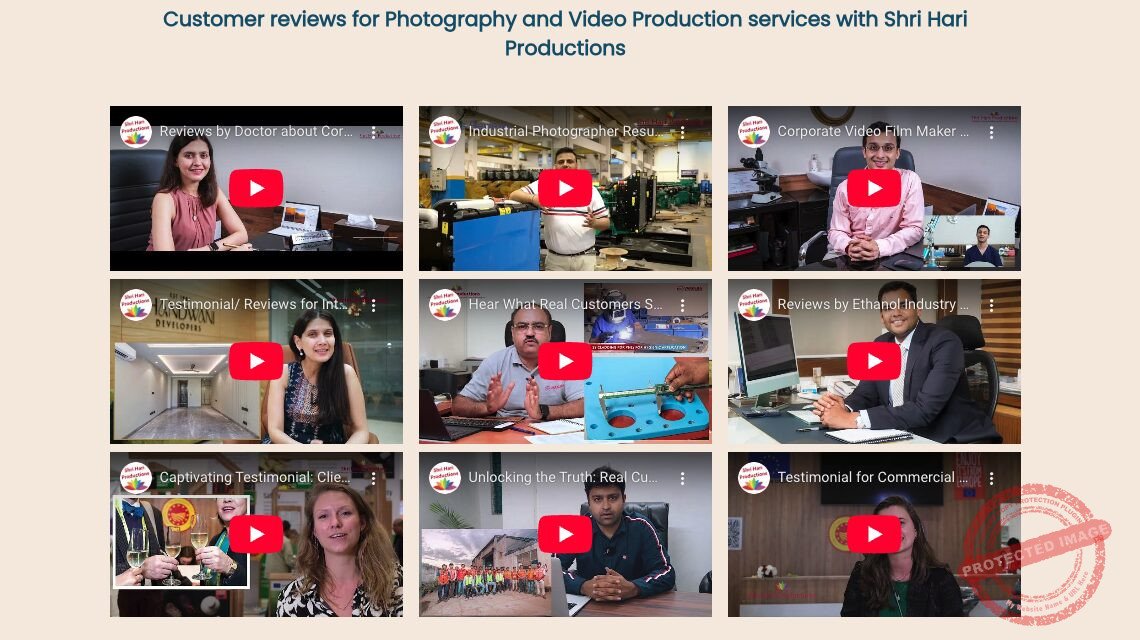 Client Testimonials | Photography & Videography Reviews Shri Hari ...